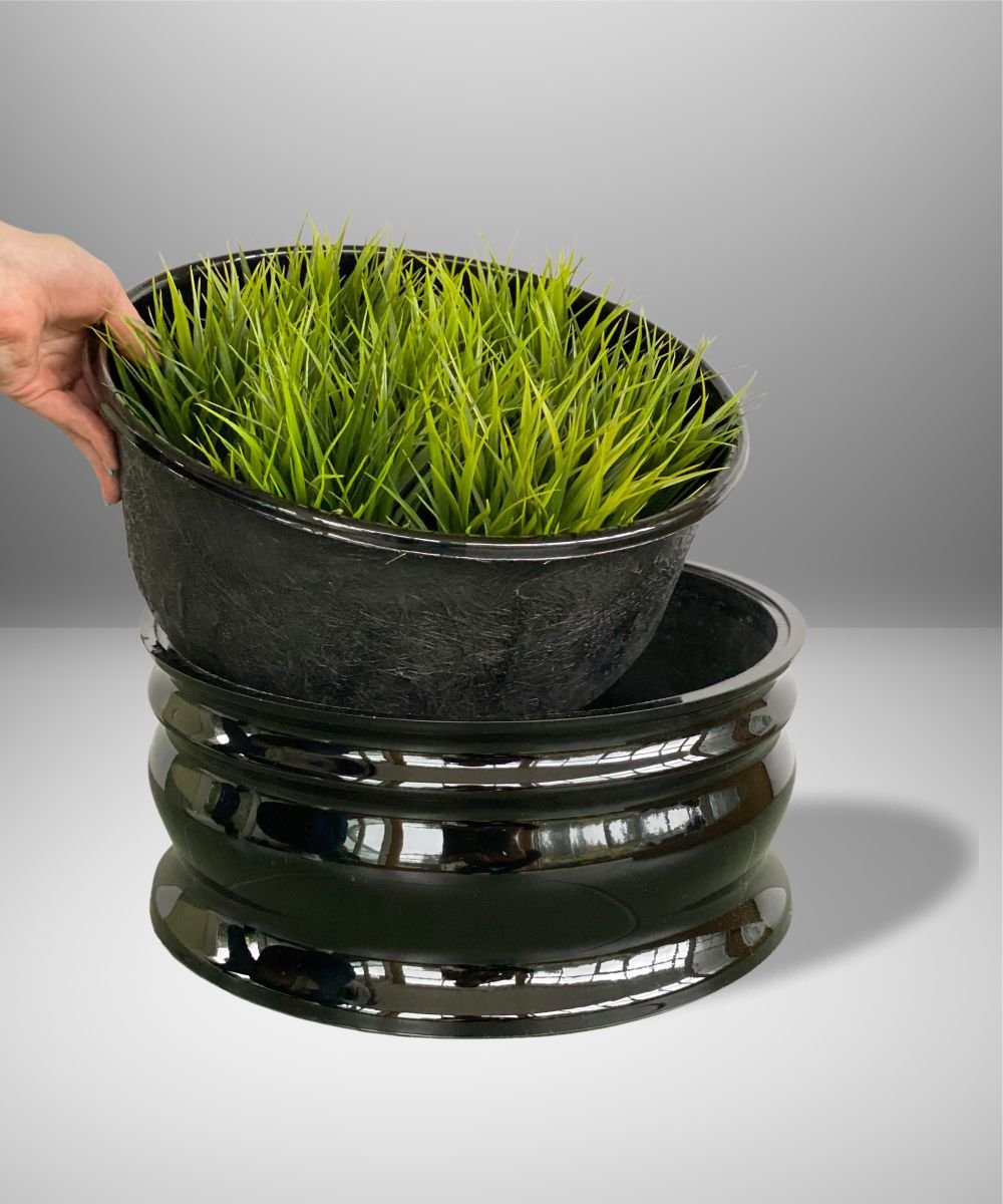 Kapu puķu pods – liels, apaļ | KapuVazes.LV